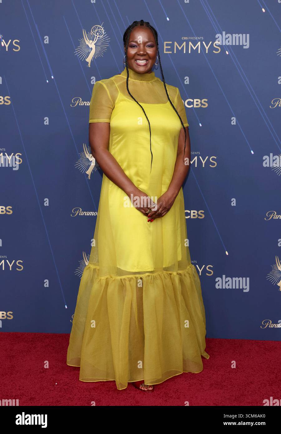 Cynthia Adarkwa arrives at the 77th Emmy Awards on Sunday, Sept. 14 ...