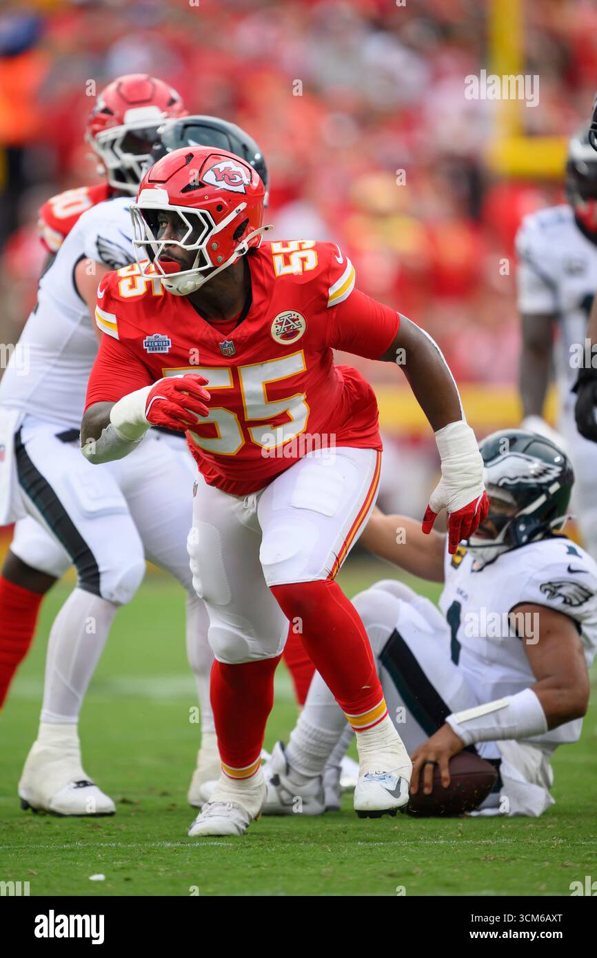 Kansas City Chiefs defensive tackle Omarr Norman-Lott (55) celebrates a ...