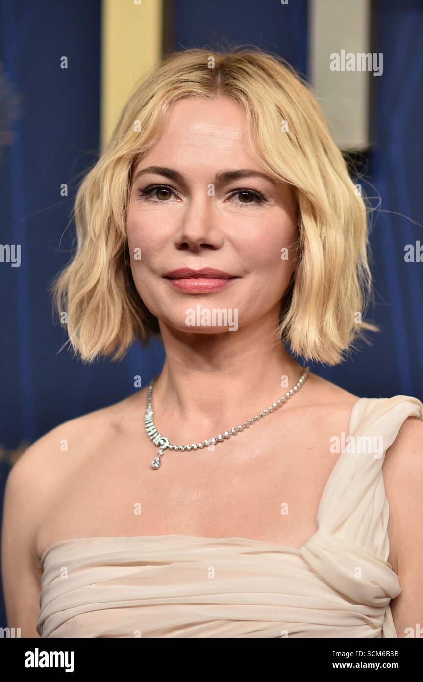 Michelle Williams arrives at the 77th Primetime Emmy Awards on Sunday ...