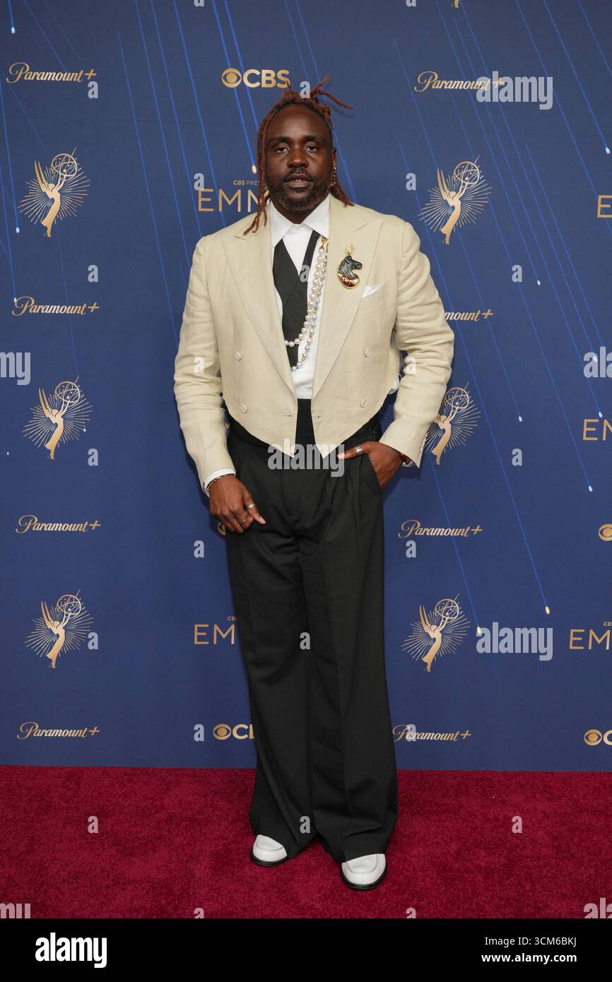 Brian Tyree Henry arrives at the 77th Emmy Awards on Sunday, Sept. 14 ...