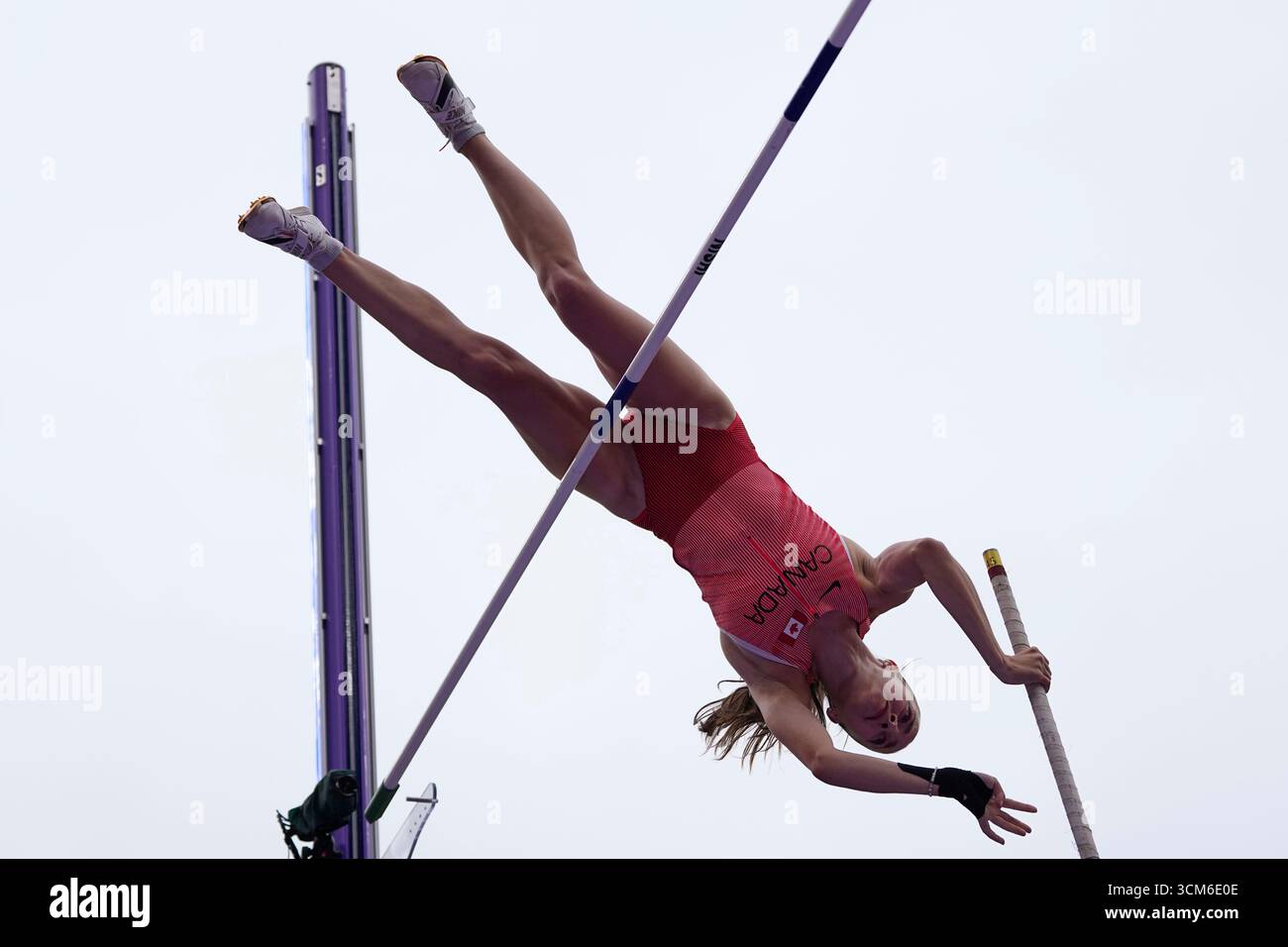 Canada's Jennifer Elizarov competes in the women's pole vault ...
