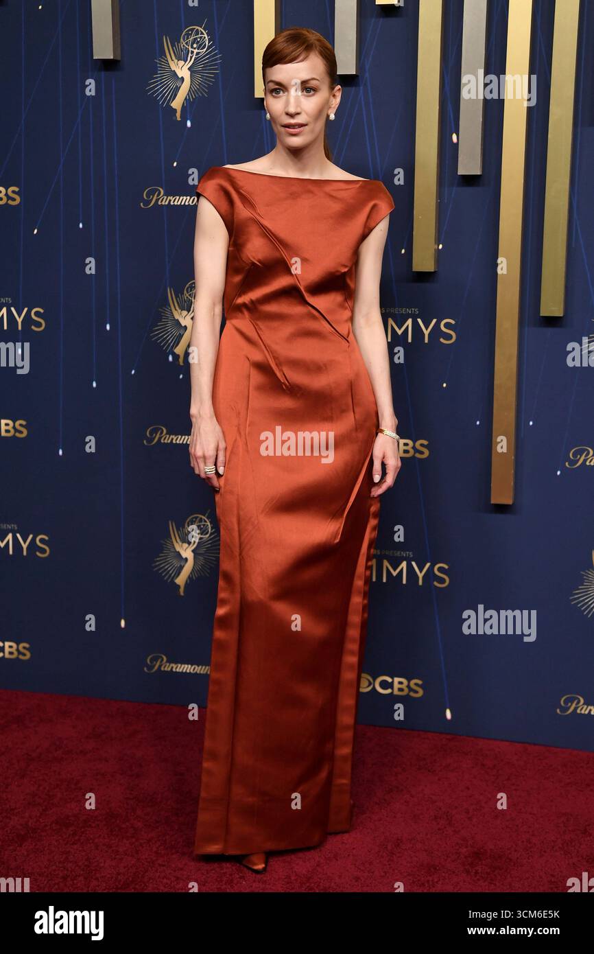 Britt Lower arrives at the 77th Primetime Emmy Awards on Sunday, Sept ...