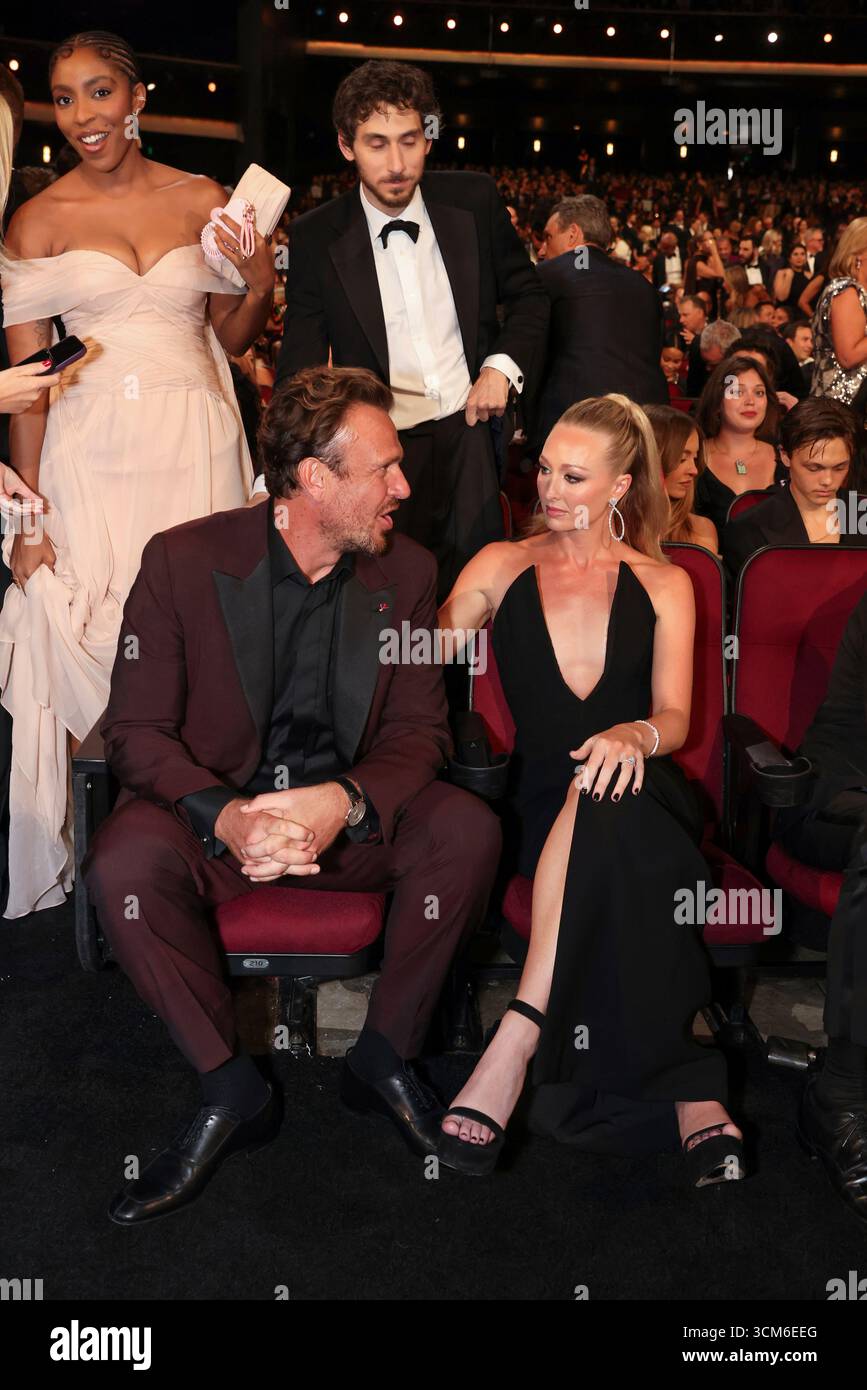 Jason Segel And Kayla Radomski At The 77th Emmy Awards On Sunday Sept