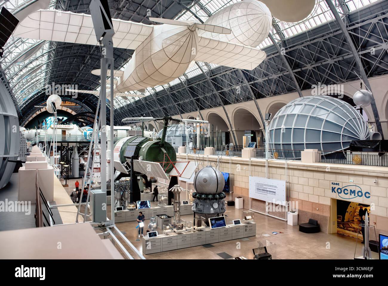 Museum of Cosmonautics in Moscow with many rockets, satellites and ...