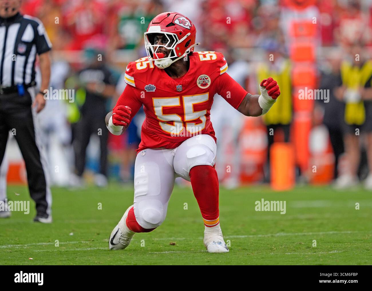 Kansas City Chiefs defensive tackle Omarr Norman-Lott (55) celebrates a ...