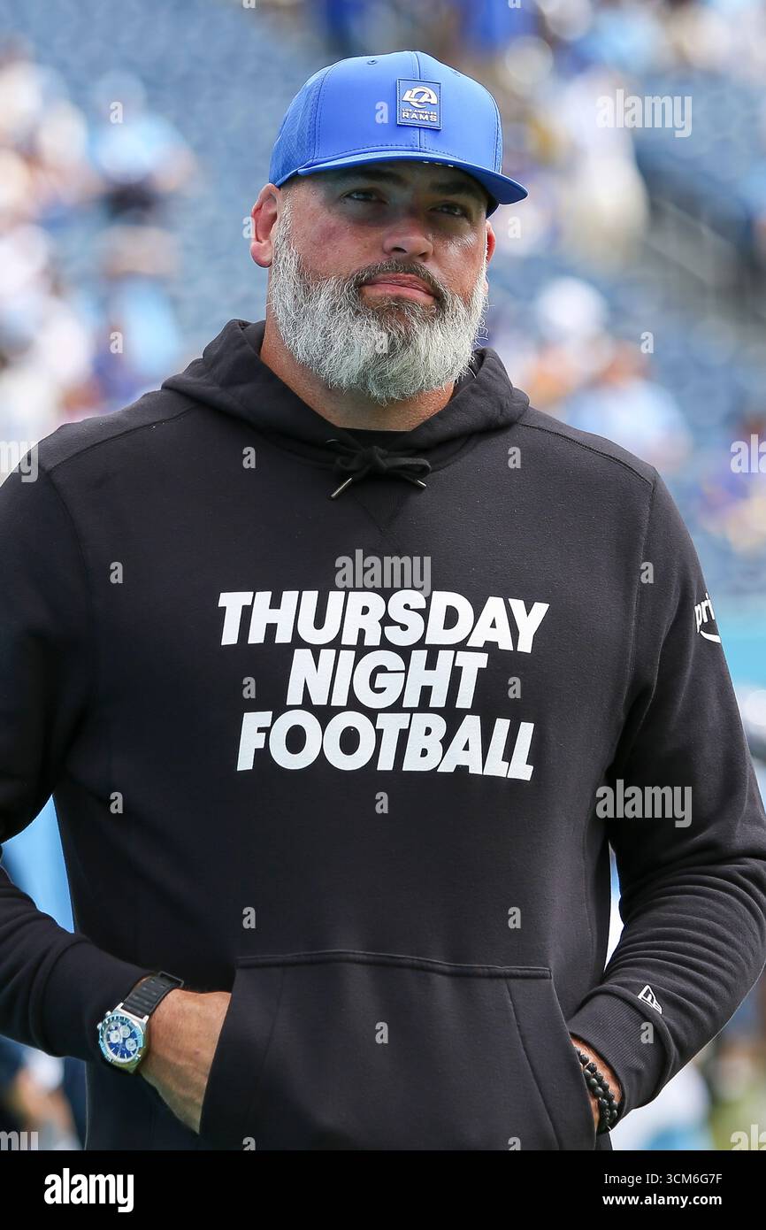 Retired Los Angeles Rams player Andrew Whitworth makes an appearance ...