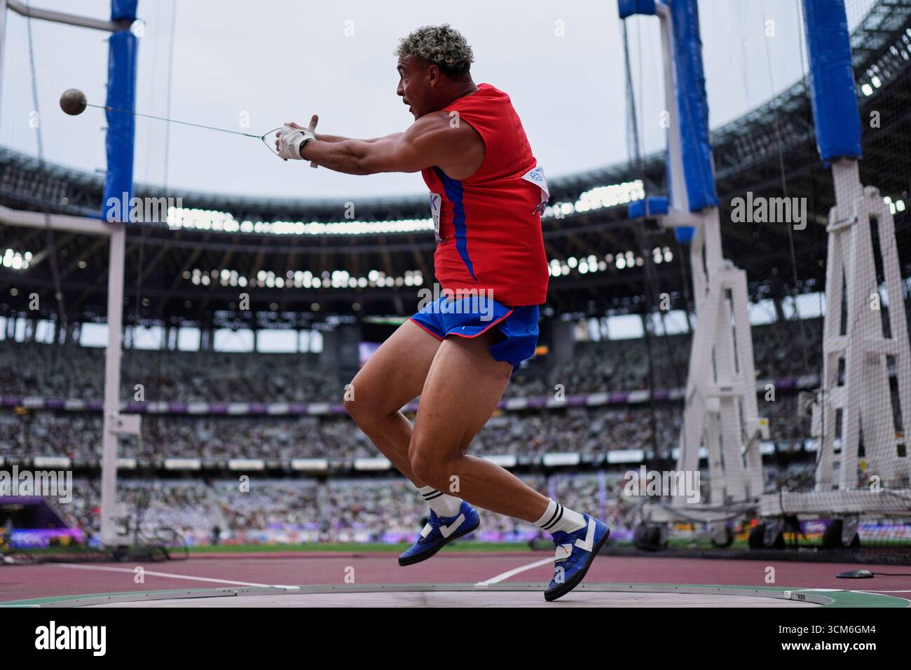 Cuba's Ronald Mencia Zayas makes an attempt during the men's hammer ...