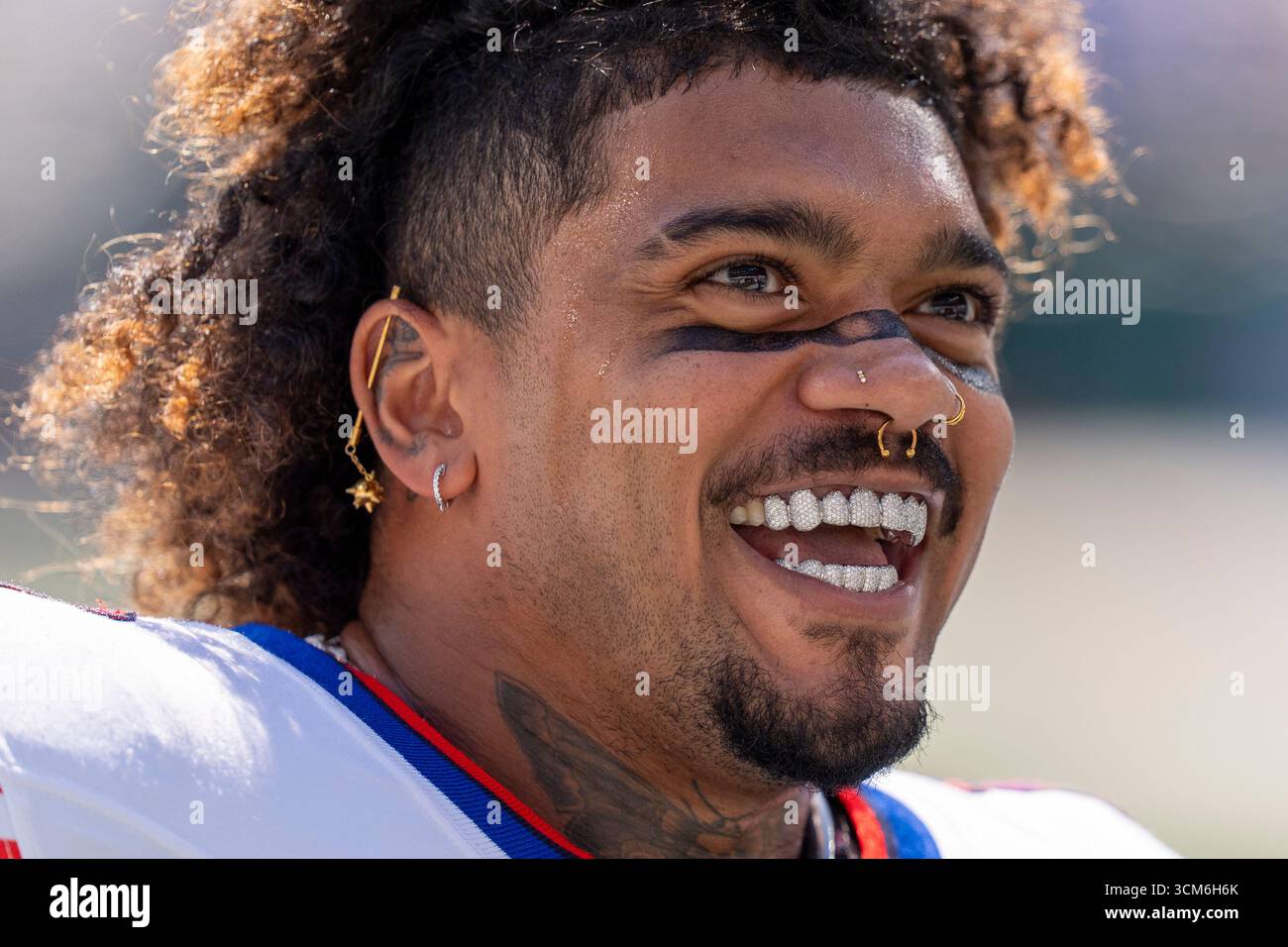 Buffalo Bills running back Ty Johnson (26) looks on during warm-ups ...