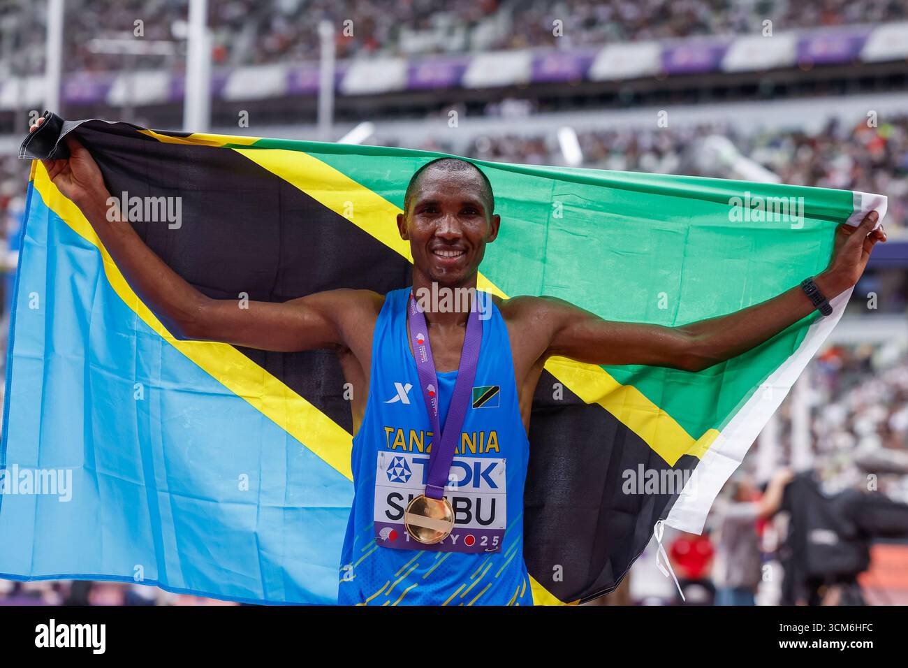 Alphonce Felix SIMBU of Tanzania winner of the Gold Medal during the ...