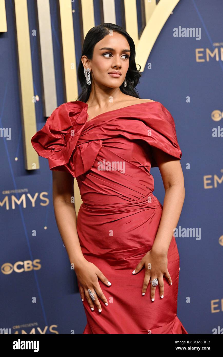 Shabana Azeez arrives for the 77th annual Primetime Emmy Awards at the ...