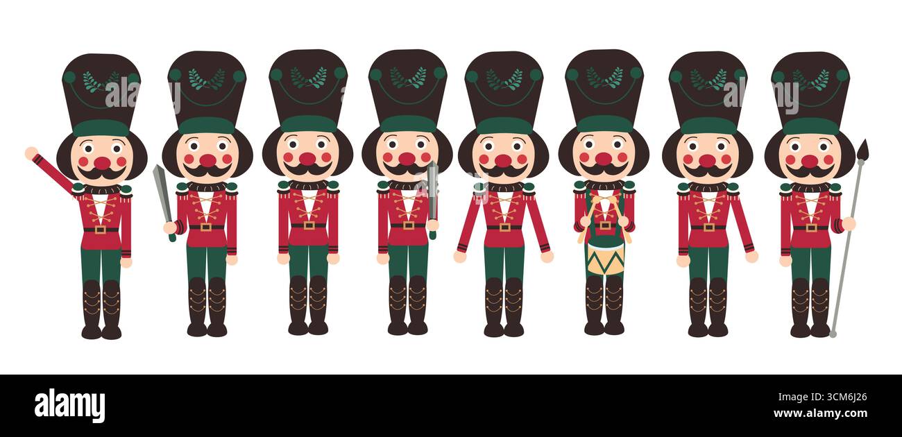 Christmas Nutcracker toy clipart set. Christmas Nutcrackers soldier ...