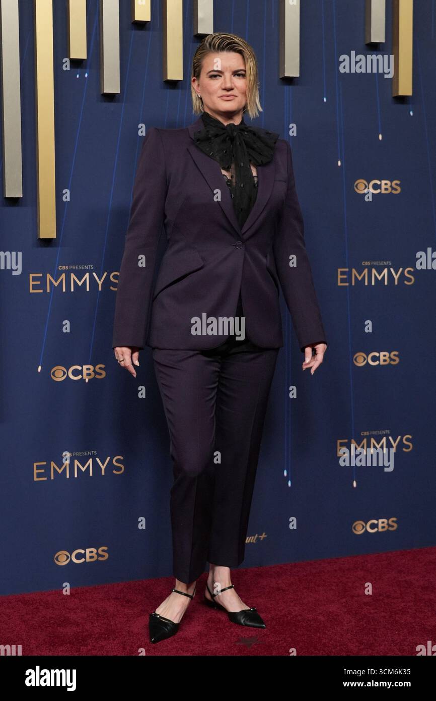 Leslye Headland arrives at the 77th Primetime Emmy Awards on Sunday ...