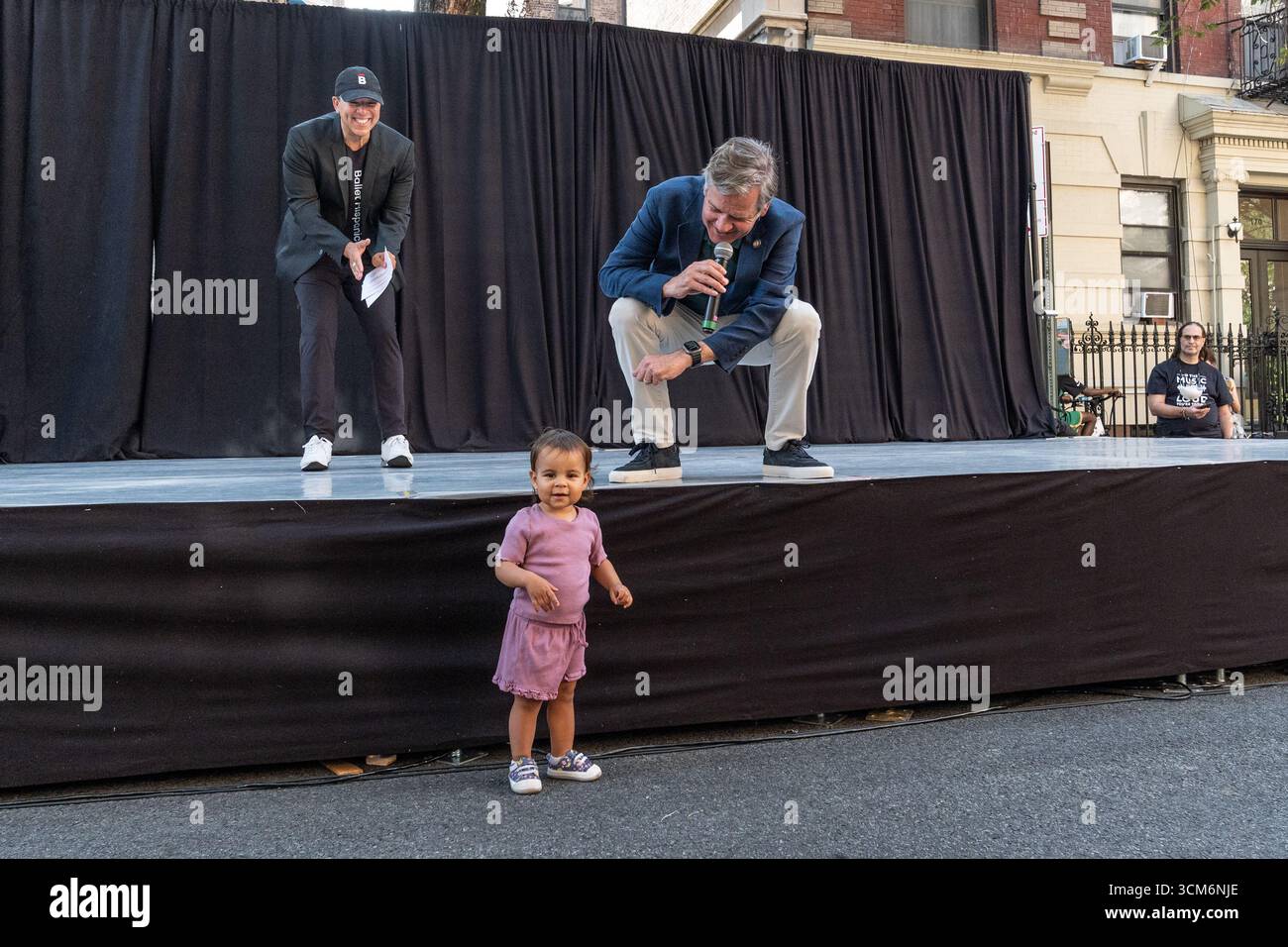 State Senator Brad Hoylman-Sigal speaks during Family Day Block Party ...