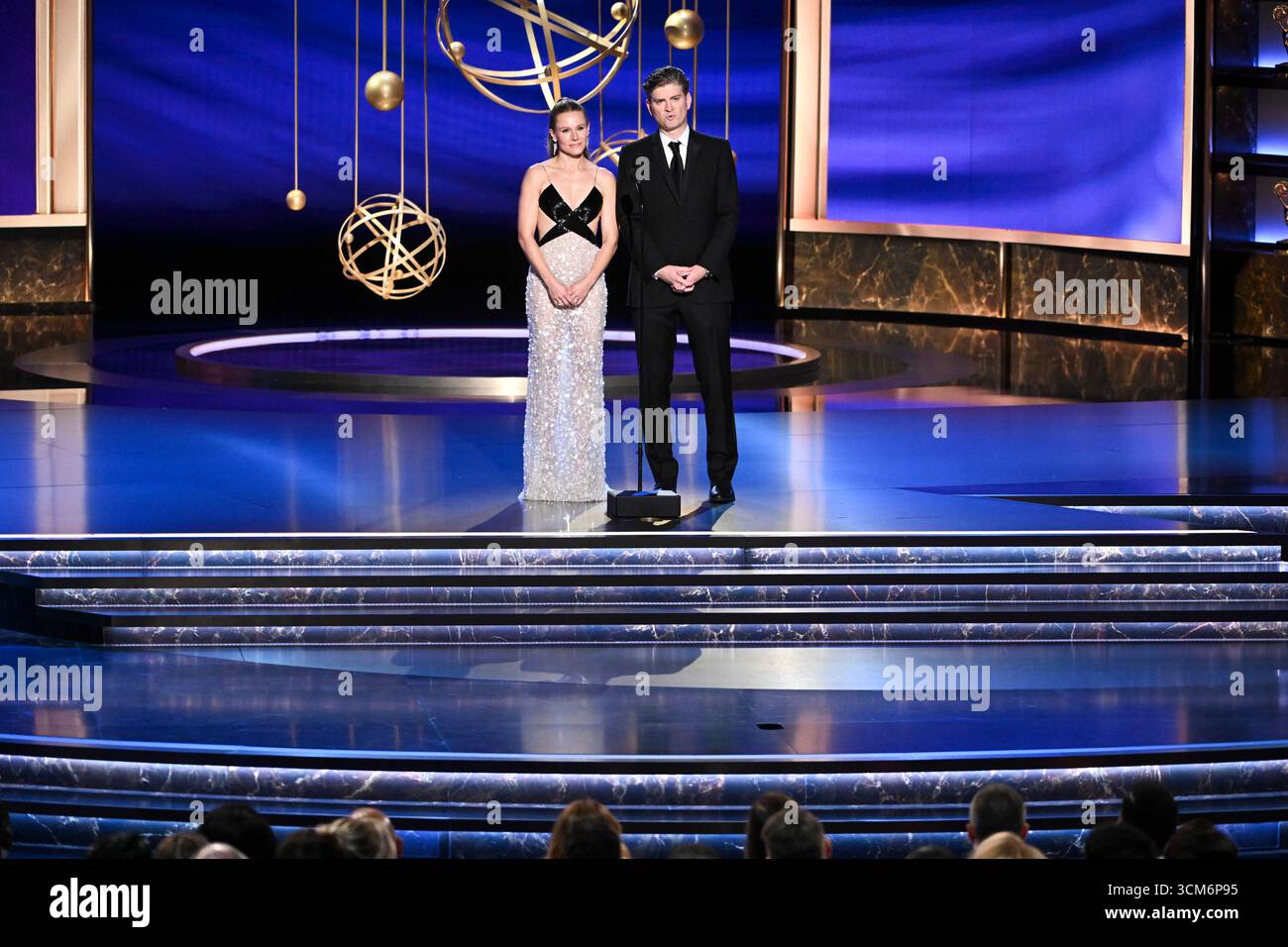 Kristen Bell and Michael Schur present the Bob Hope Humanitarian Award ...
