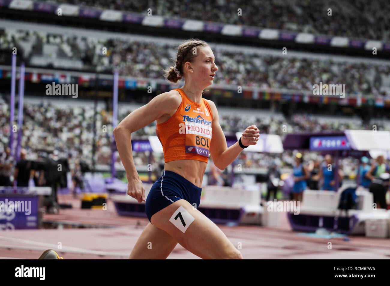 Femke Bol of the Netherlands during the Women’s 400m hurdles Round 1 on ...