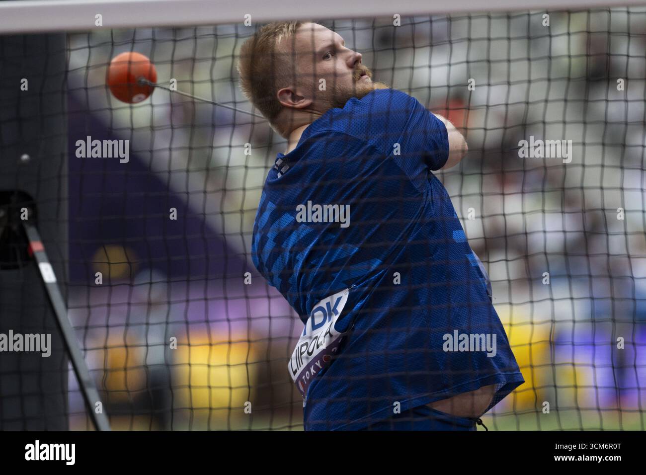 Henri Liipola of Finland competes in the men's hammer throw Group A ...