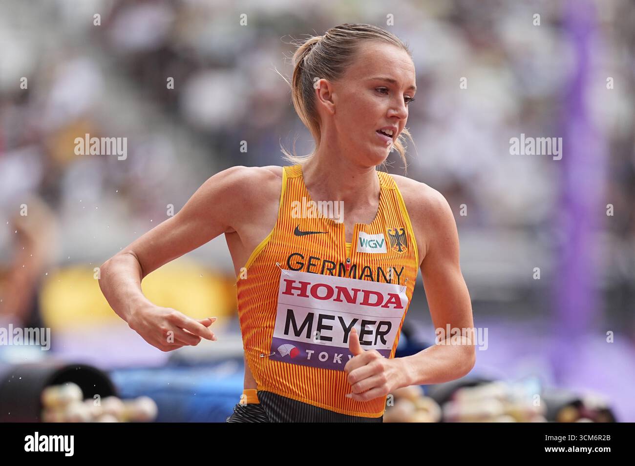 15 September 2025, Japan, Tokio: Athletics: World Championships, Lea Meyer from Germany in the ...
