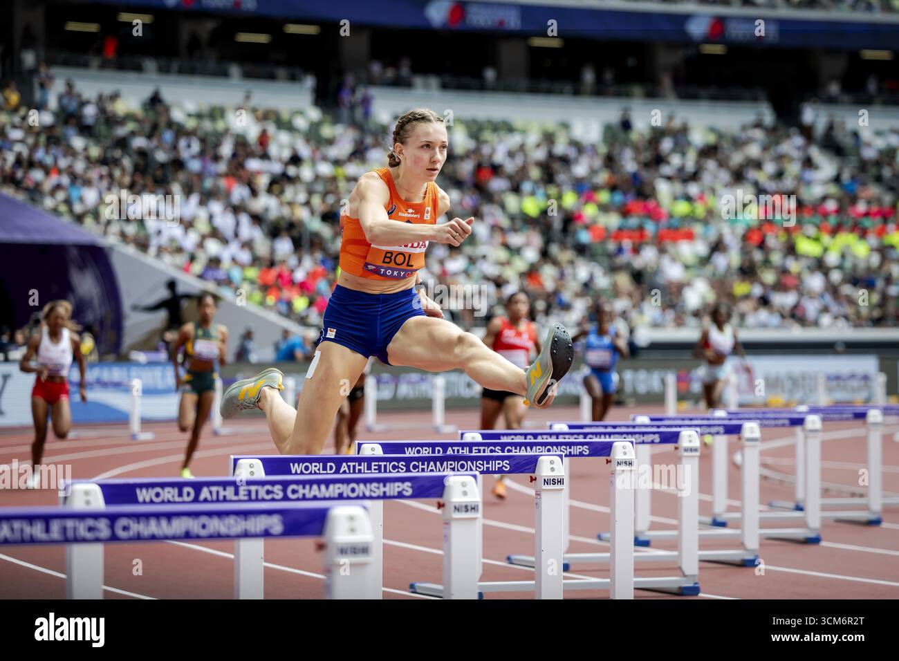 TOKYO - Femke Bol in the 400-meter hurdles at the World Athletics ...