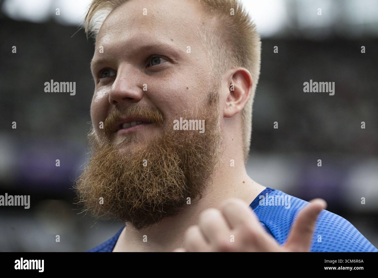 Henri Liipola of Finland competes in the men's hammer throw Group A ...