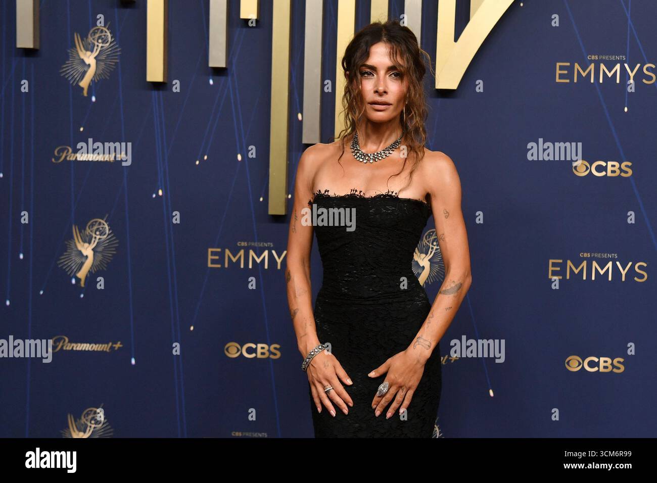 Sarah Shahi arrives at the 77th Primetime Emmy Awards on Sunday, Sept ...