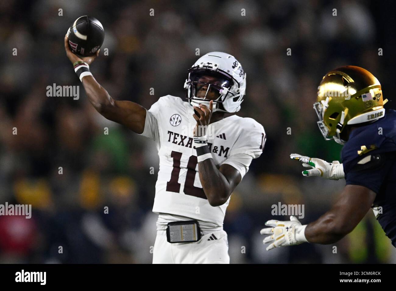 Texas A&M quarterback Marcel Reed throws a pass during the fourth ...