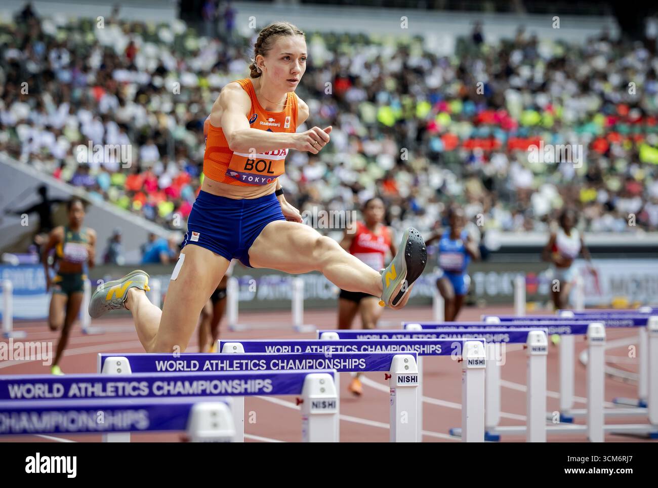 TOKYO - Femke Bol in the 400-meter hurdles at the World Athletics ...