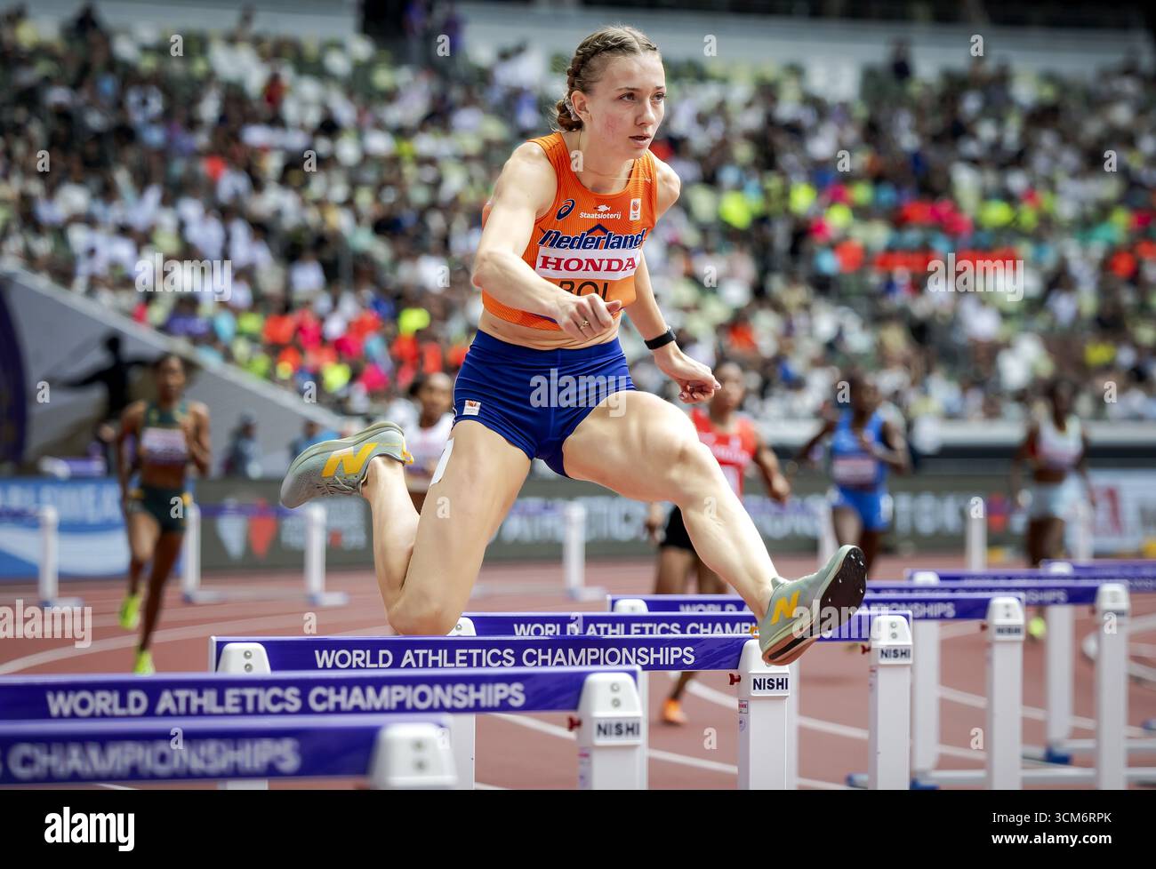TOKYO - Femke Bol in the 400-meter hurdles at the World Athletics ...