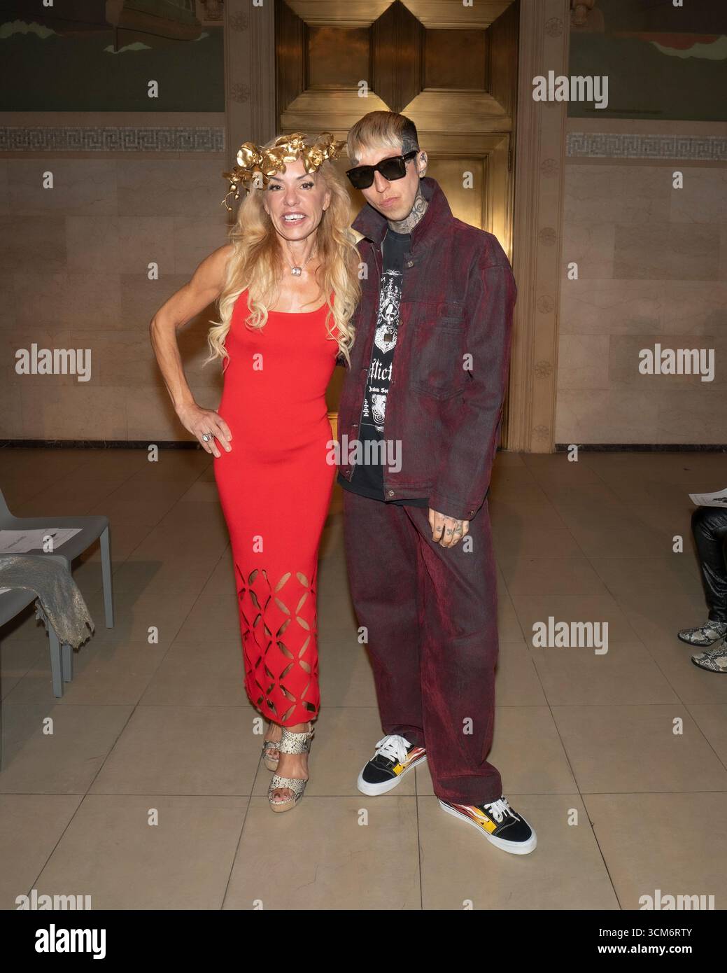 Luciana Pampalone and Chris Lavish attends Malan Breton SS26 NYFW Front ...