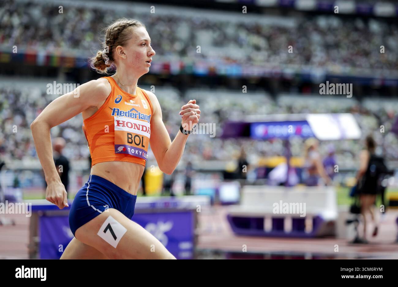 TOKYO - Femke Bol in the 400-meter hurdles at the World Athletics ...