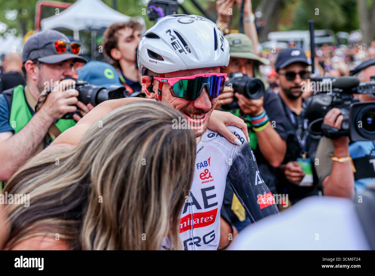 Brandon McNulty ( États Unis ) - UAE Team Emirates sur la ligne d ...