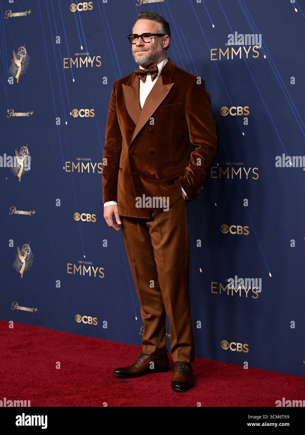 Seth Rogen arrives for the 77th annual Primetime Emmy Awards at the ...