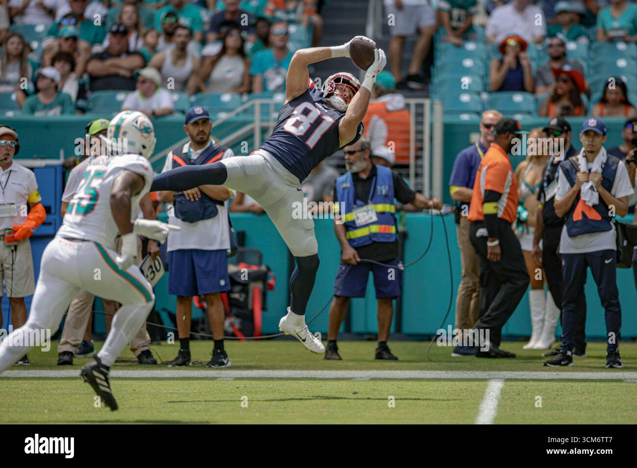 Miami Gardens, FL USA; New England Patriots tight end Austin Hooper (81 ...