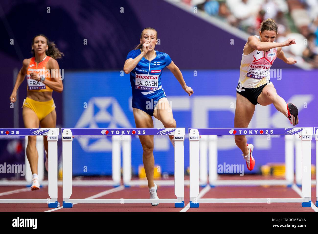 Belgian Paulien Couckuyt pictured in action during the 400m Hurdles ...