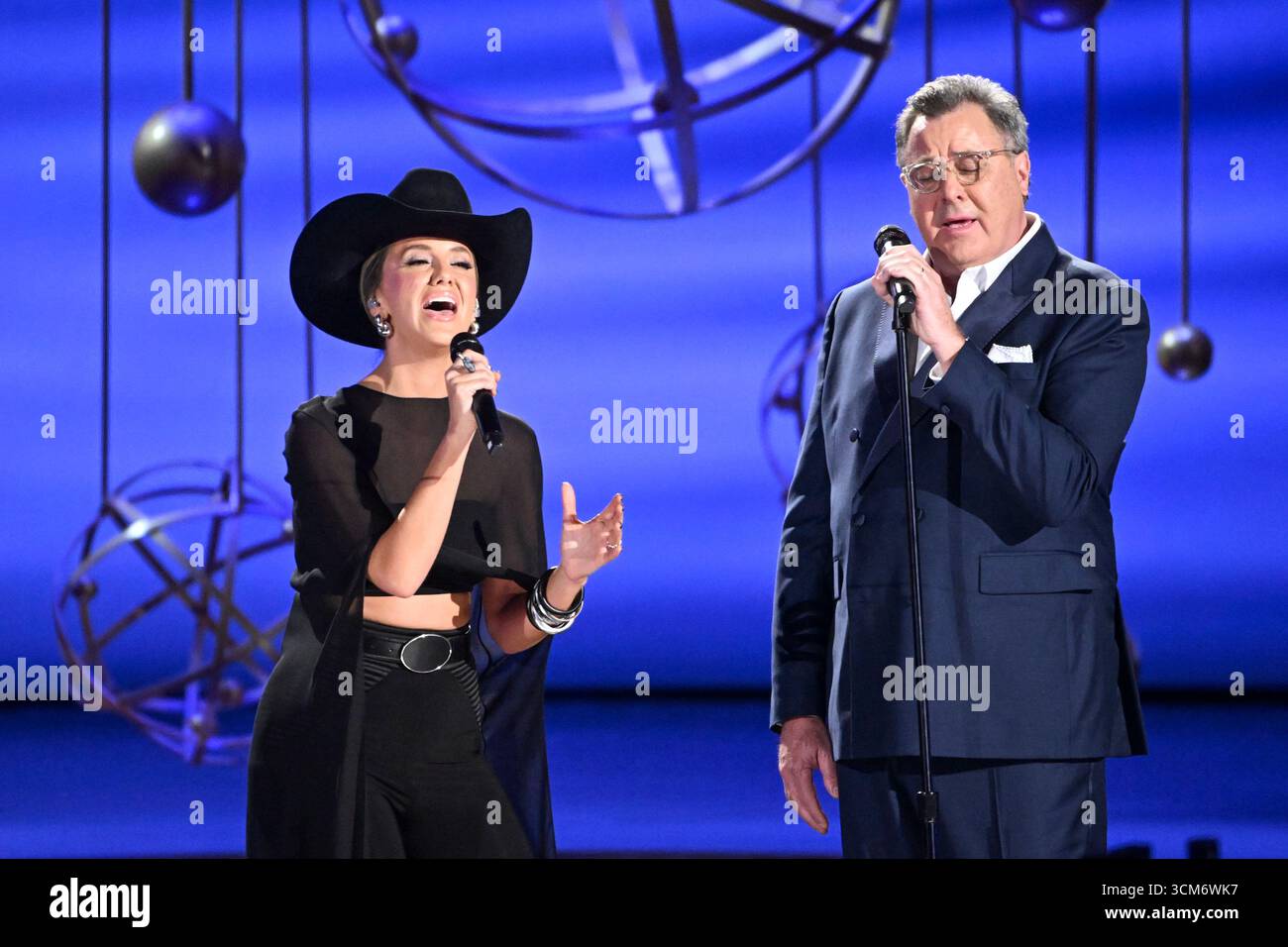 Lainey Wilson and Vince Gill perform onstage during the 77th Emmy Awards on Sunday, Sept. 14 ...