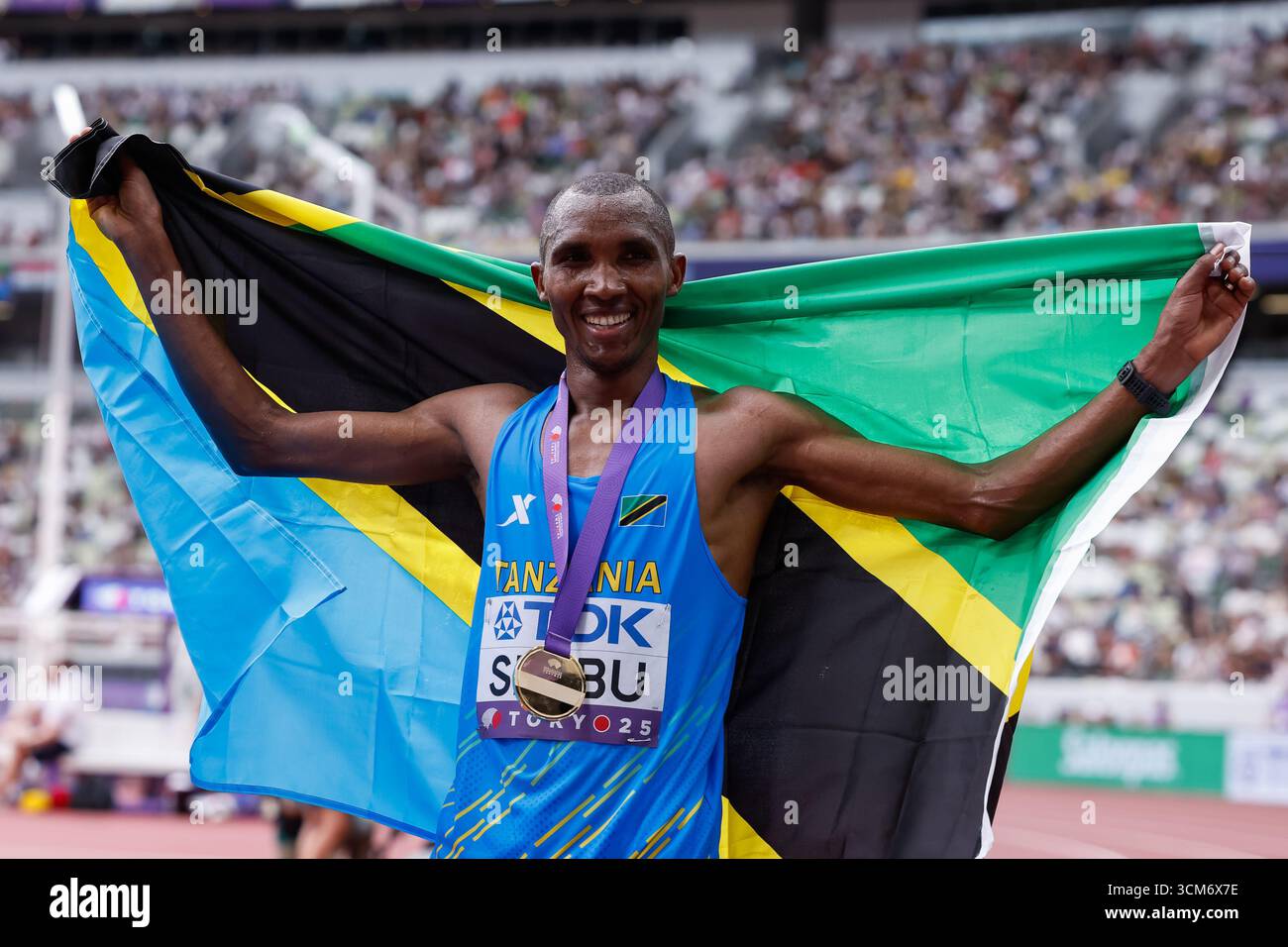 Alphonce Felix SIMBU of Tanzania winner of the Gold Medal during the ...
