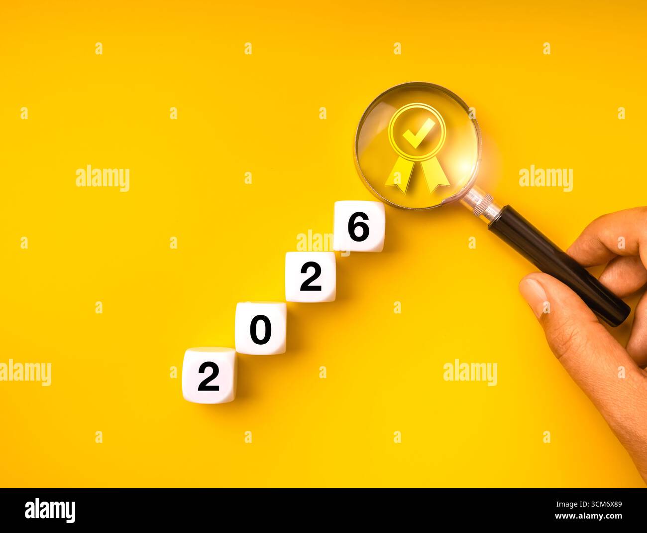Success plan 2026 new year concept with cubes forming staircase and ...