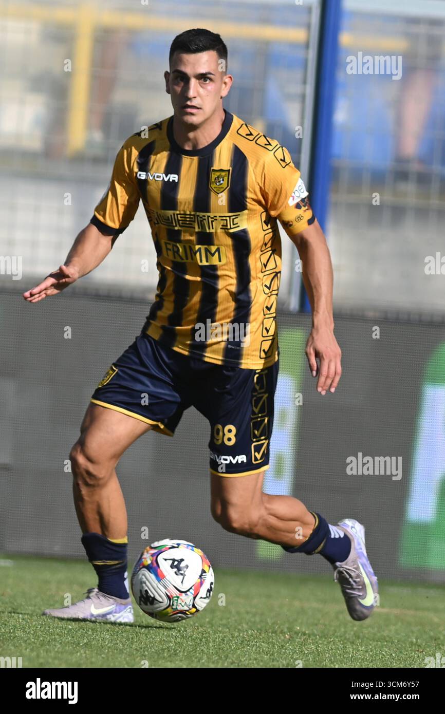 Nicola Mosti of SS Juve Stabia in action during the Serie BKT between ...