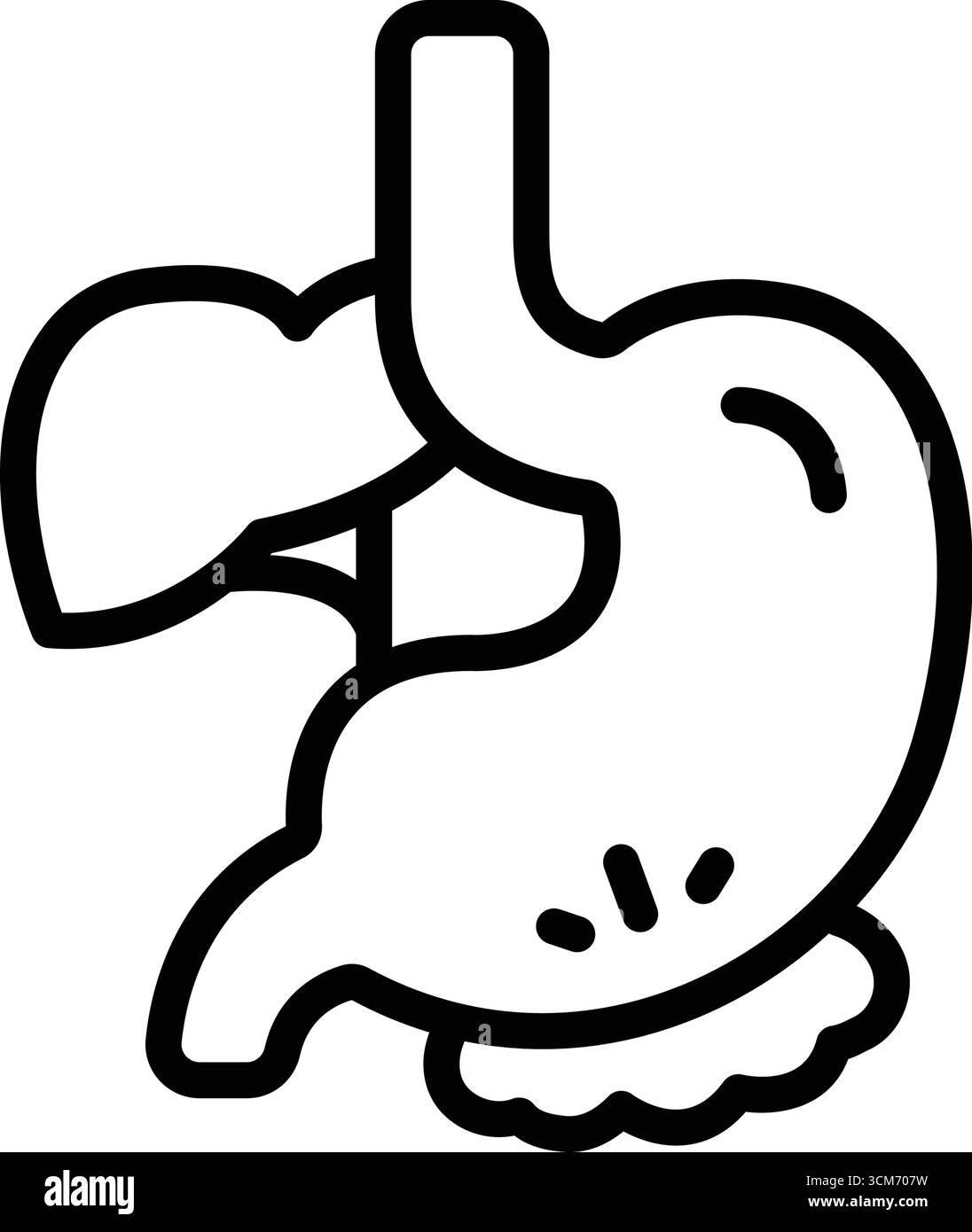 Icon for gastrointestinal distress, indigestion Stock Vector Image ...