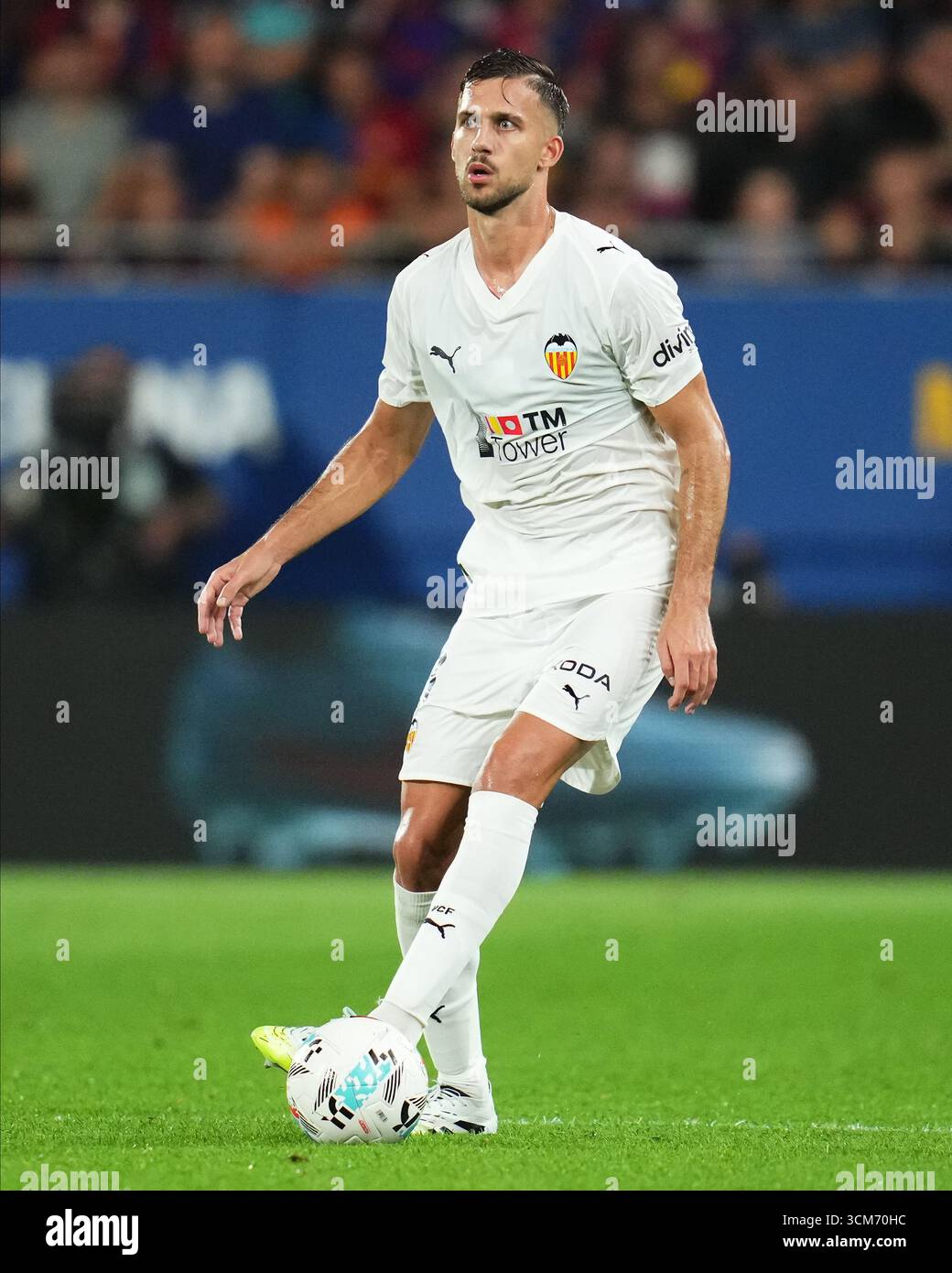 Jose Copete of Valencia CF during the La Liga EA Sports match between ...
