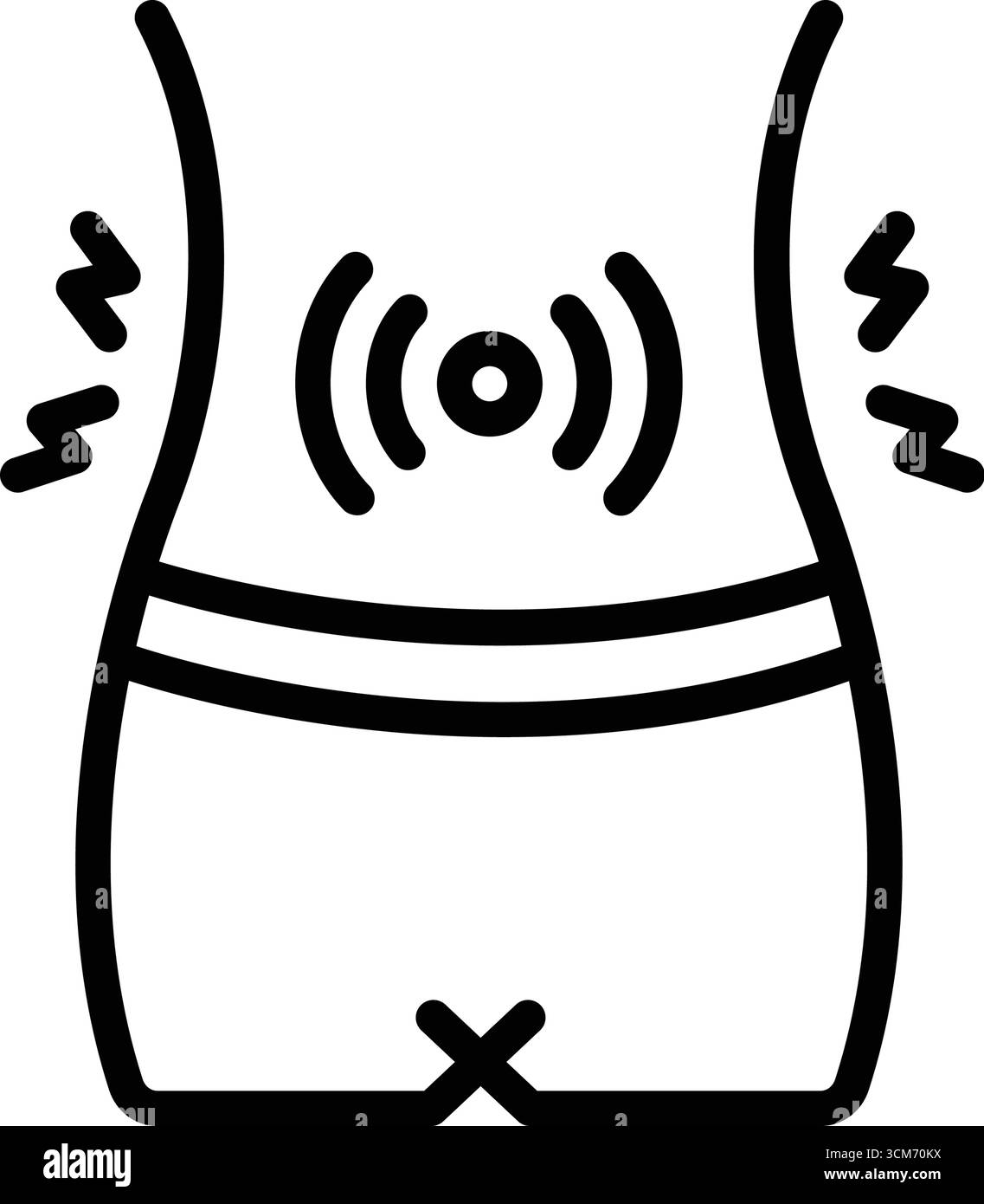 Stomach ache symbol Black and White Stock Photos & Images - Alamy