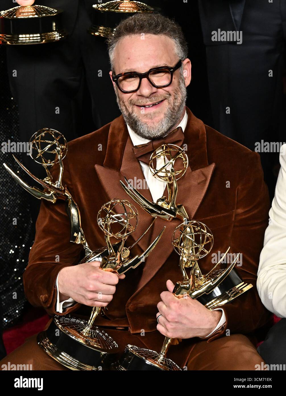Seth Rogan in the press room at the 77th Primetime Emmy Awards held at ...
