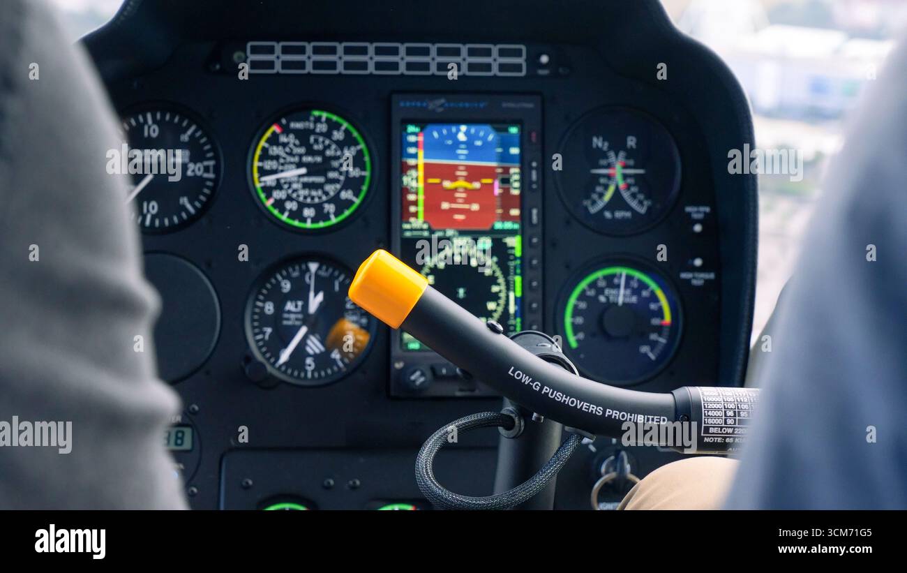 Helicopter instrument panel precision gauges hi-res stock photography ...