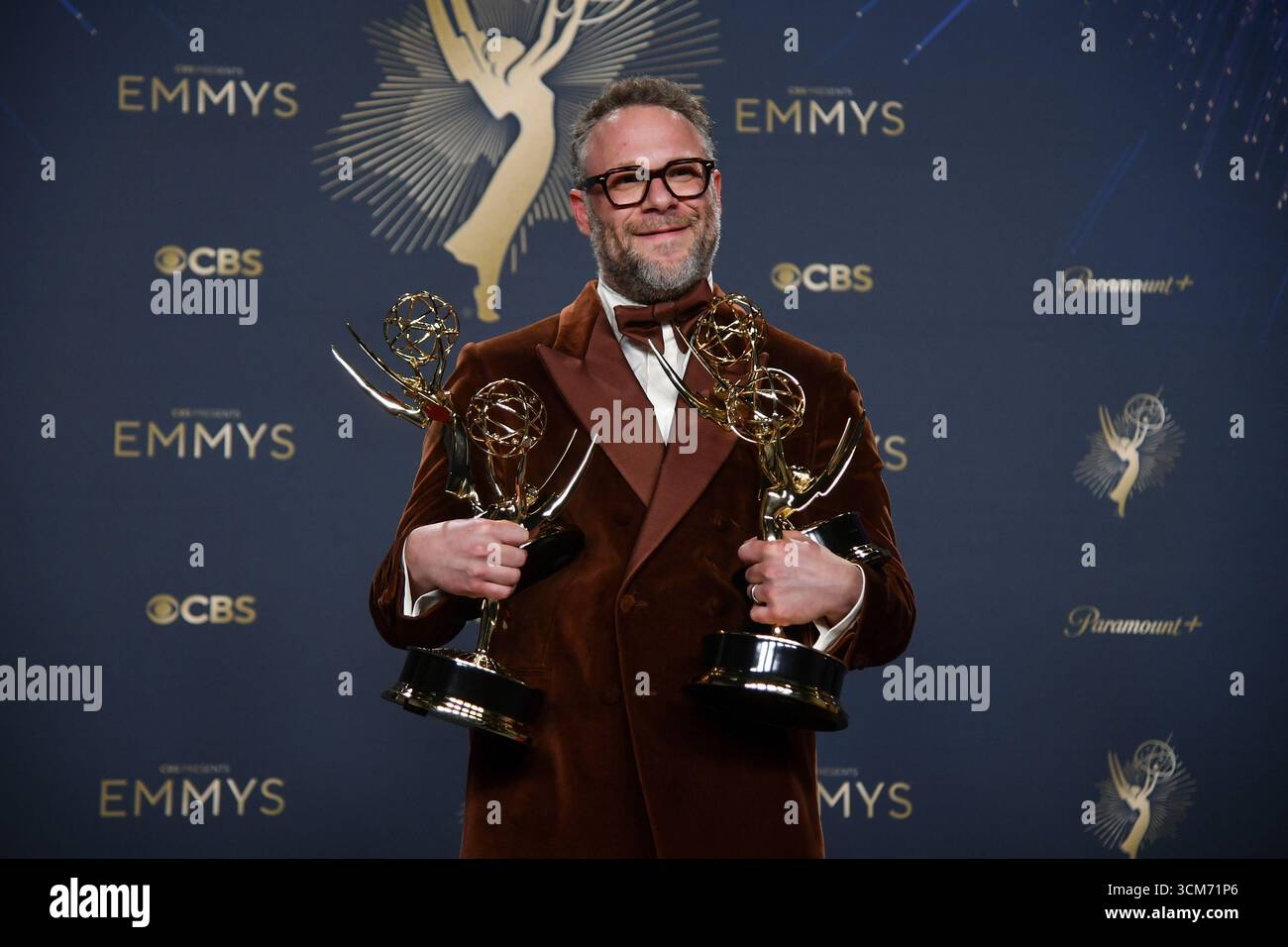 Seth Rogen, winner of the awards for outstanding lead actor in a comedy ...