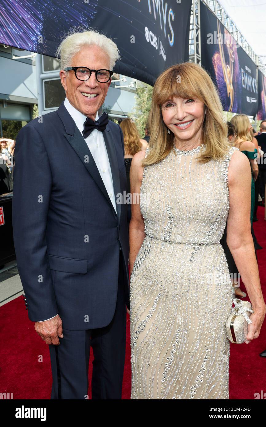 Ted Danson and Mary Steenburgen walks the red carpet at the 77th Emmy ...