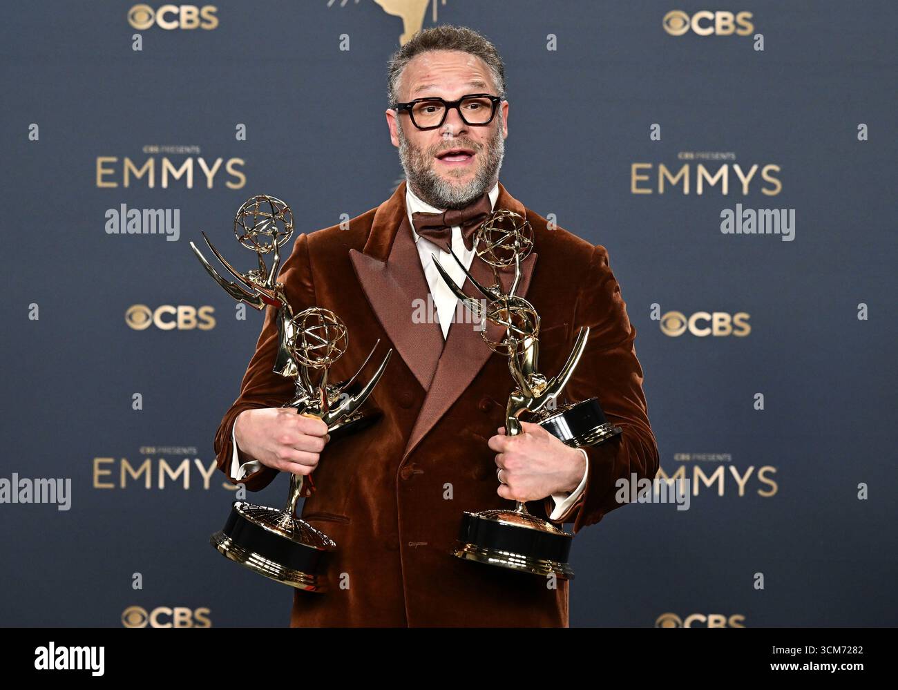 Seth Rogan in the press room at the 77th Primetime Emmy Awards held at ...