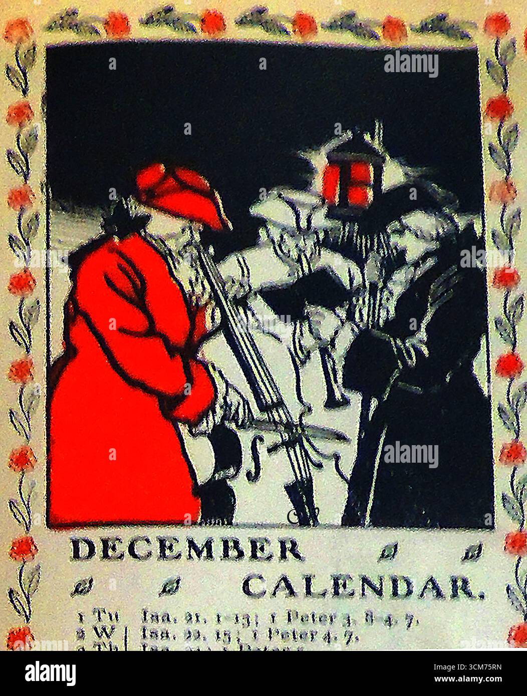 Christmas Wassailers - from a 1908 Calendar Stock Photo - Alamy