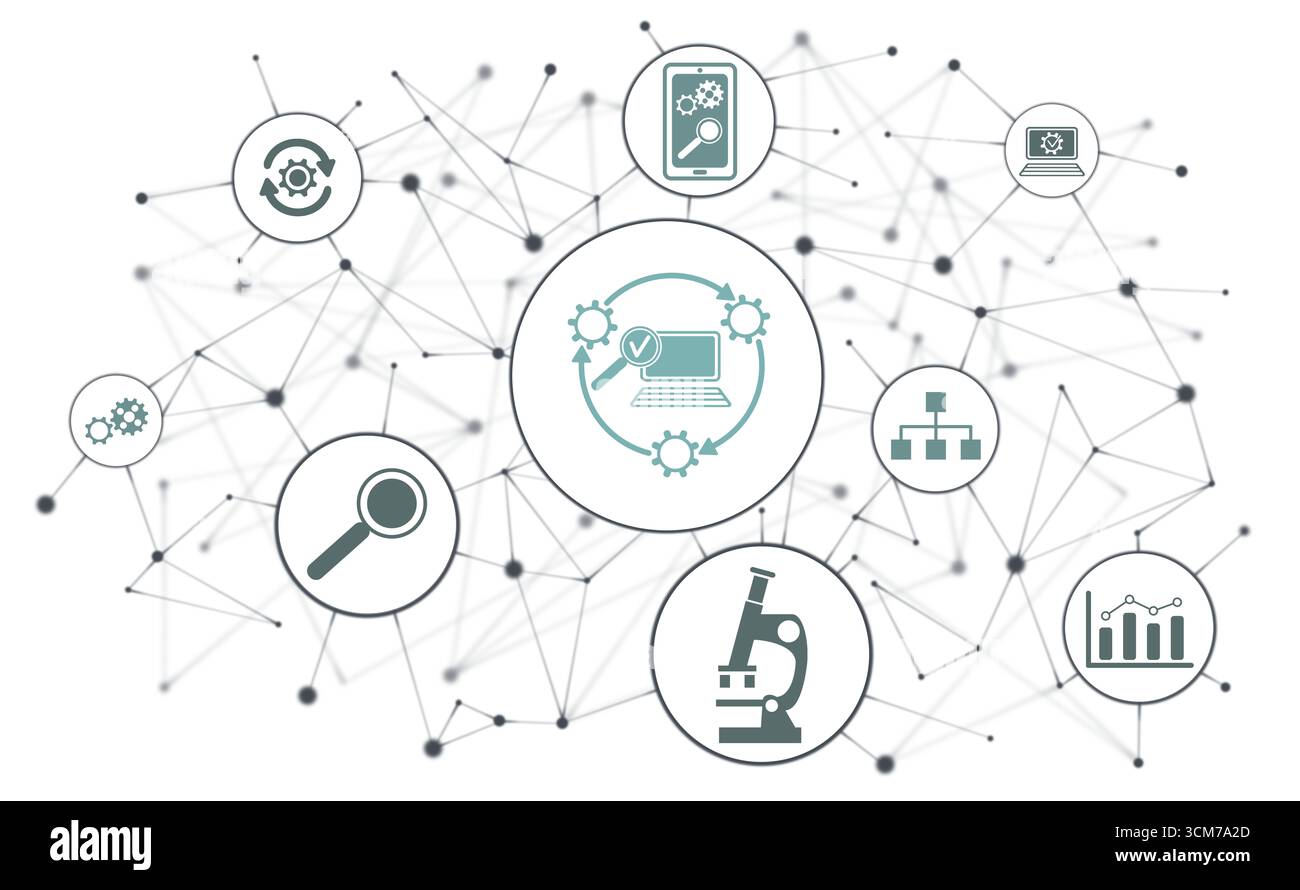 Concept software update icons Cut Out Stock Images & Pictures - Alamy