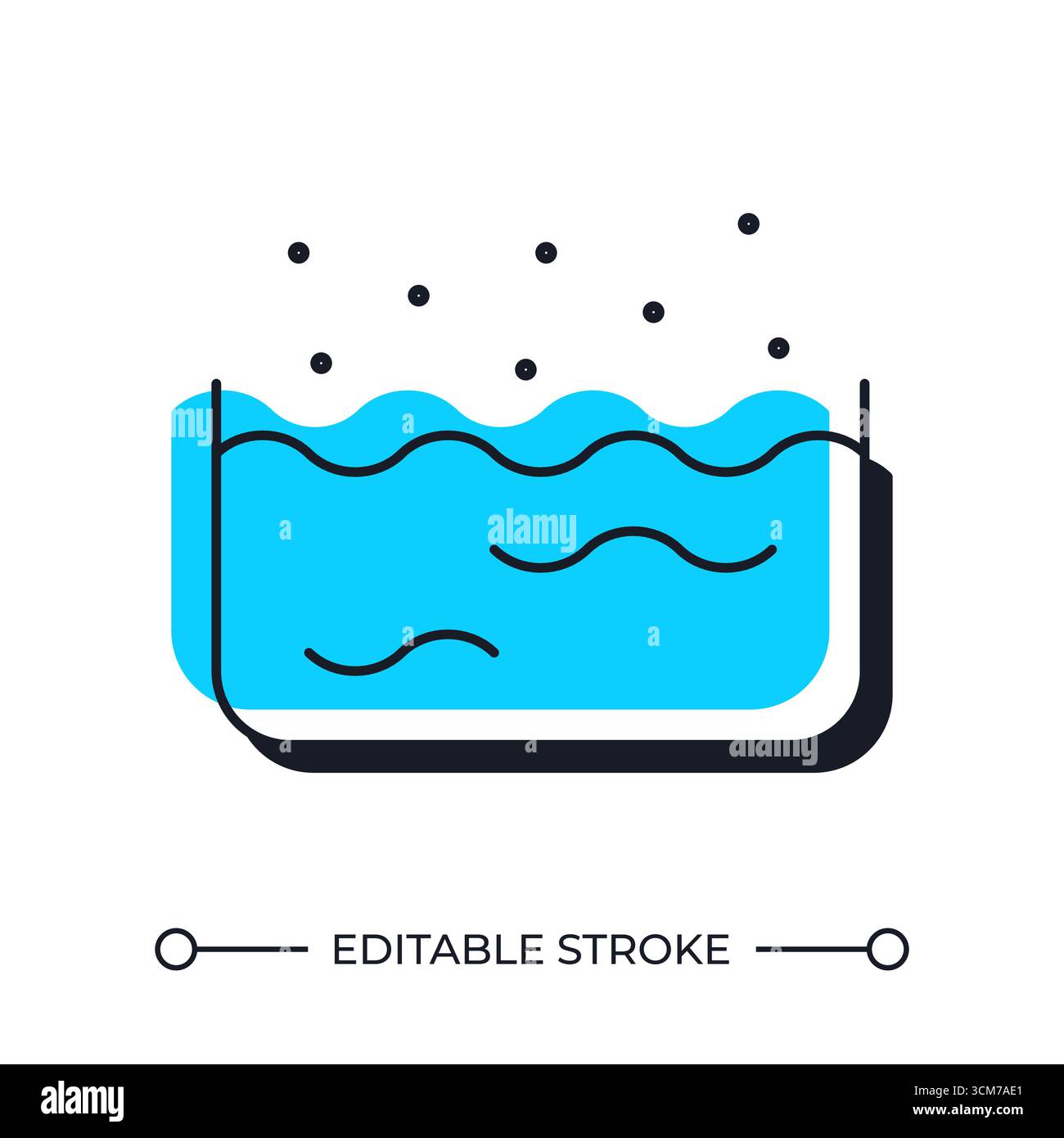 Water evaporation offset shadow line icon Stock Vector Image & Art - Alamy