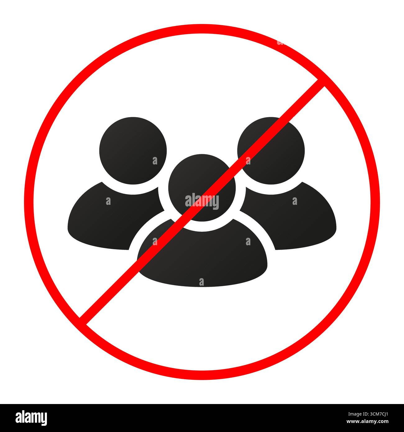 No people sign. Prohibition symbol. Vector ban icon. Public group ...