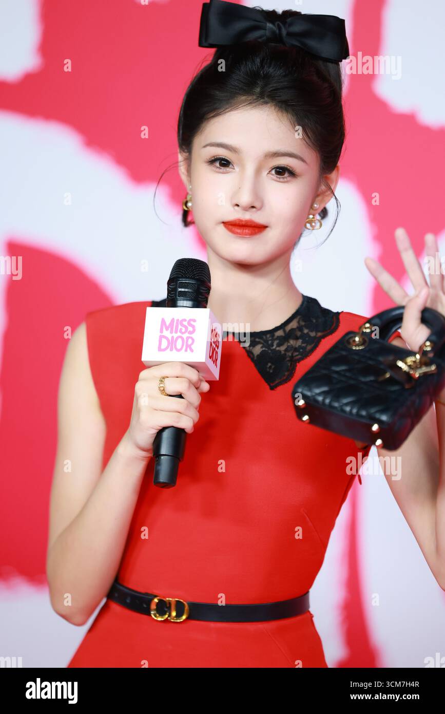 Chinese actress Ai Mi attends an activity in Shanghai, China, 12 ...